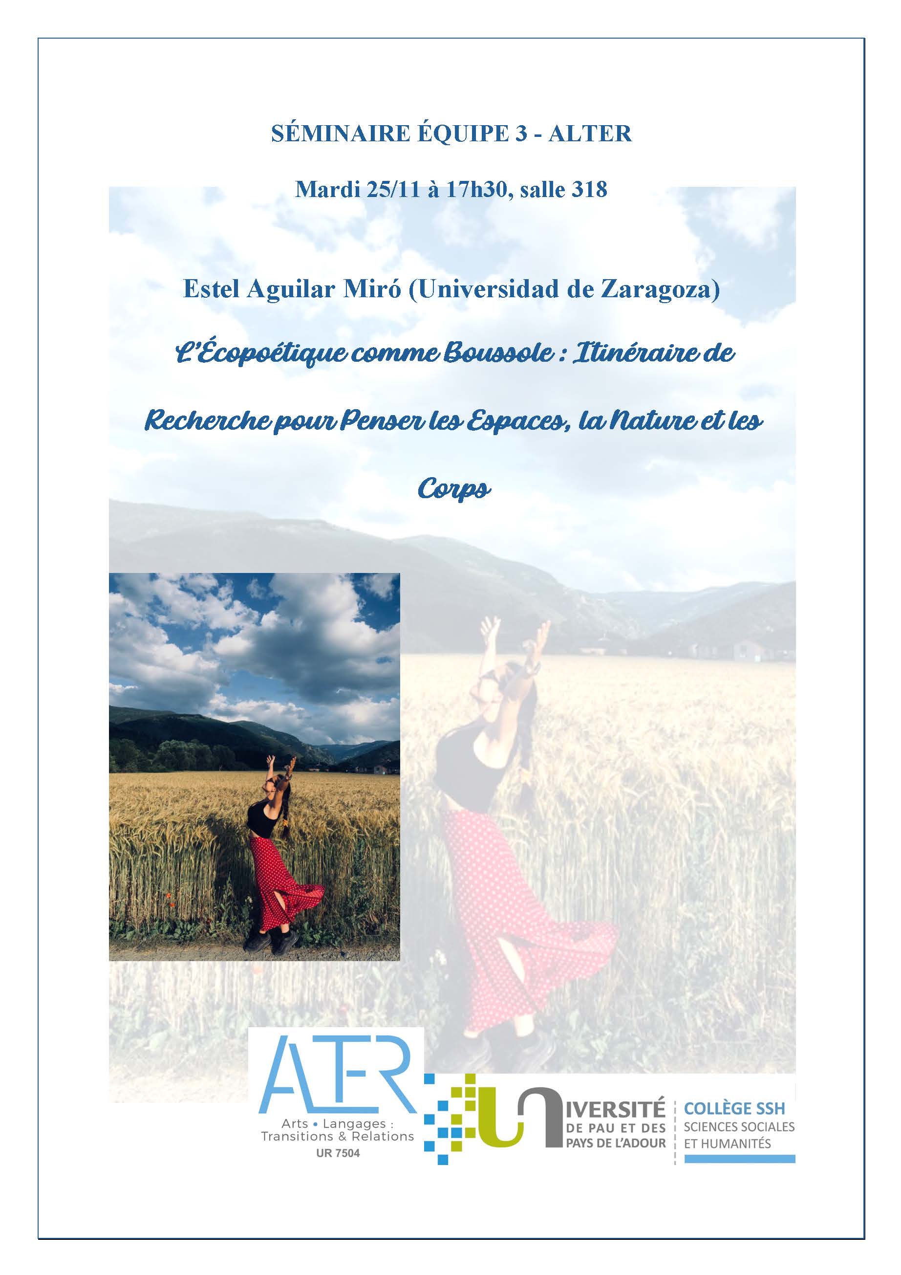 Séminaire équipe 3 - E. Miro - ALTER - Arts/Langages : Transitions et Relations - Université de ...